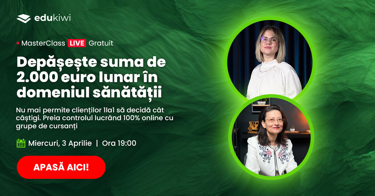 Lucrează la propriul Curs Online chiar după MasterClass